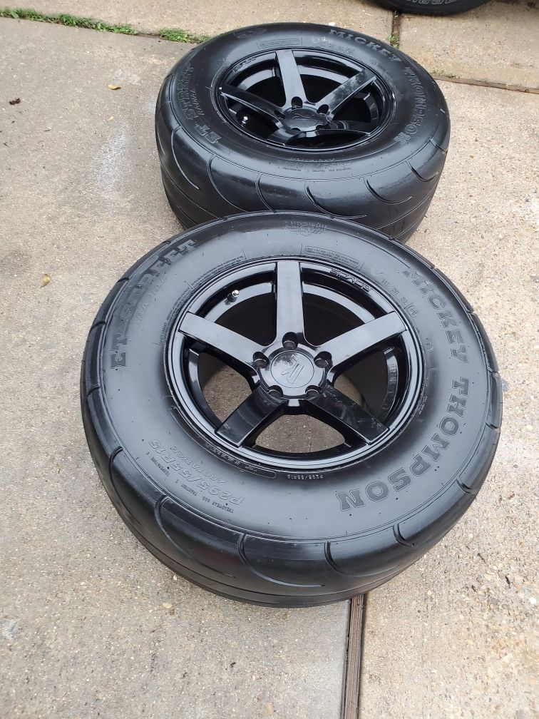 Rovos 15x10 w/ 295-55-15 MT Drag radials for Sale in Houston, TX - OfferUp