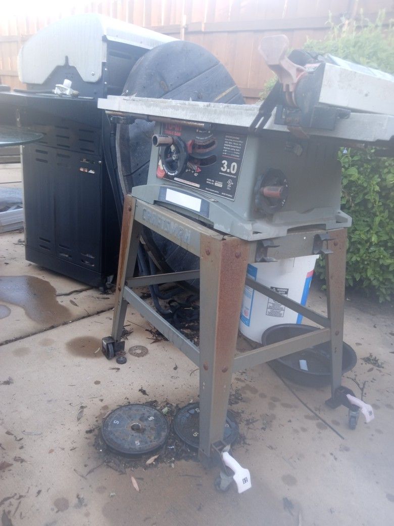 Table Saw. Craftsman. On Rolling Base. for Sale in San Diego, CA - OfferUp