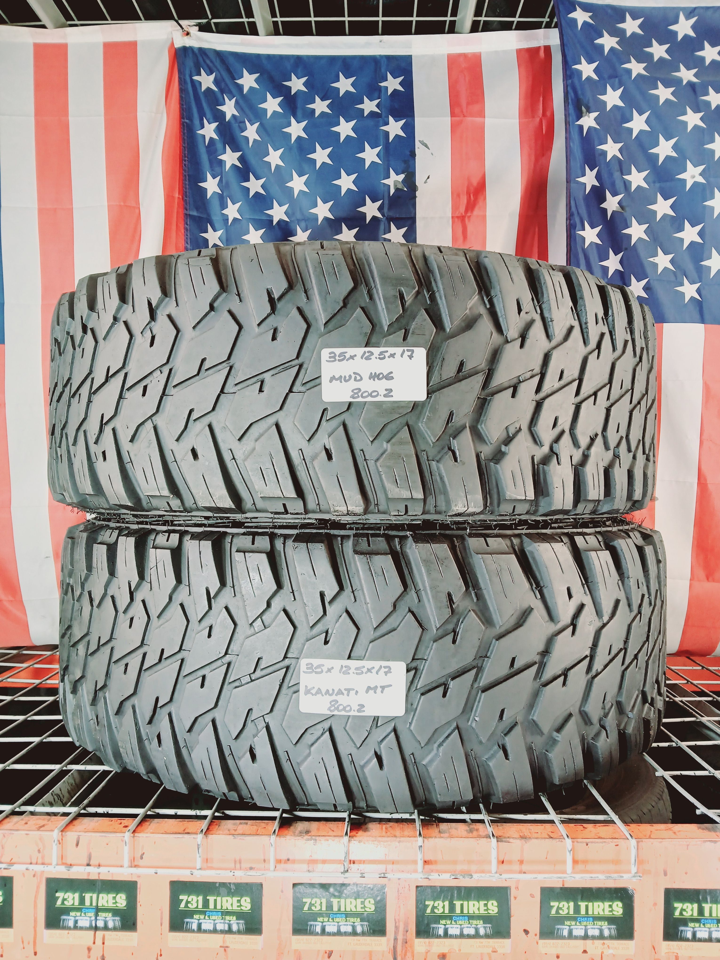 LT35X12.5R17 KANATI MUG HOG M/T MUD TERRAIN 35X12.5R17 USED TIRES SET 35/12.5R17 for Sale in ...