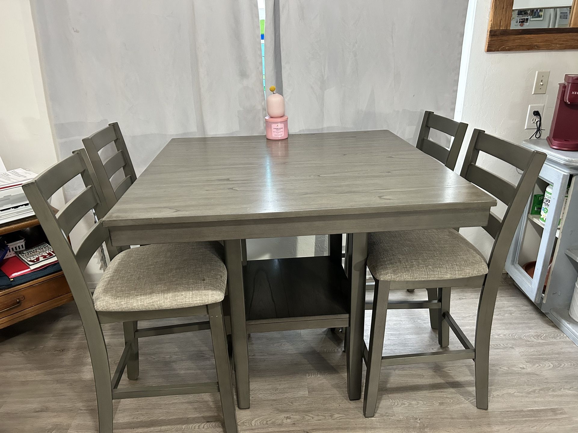 Lovely Grey Dining Table with Four chairs for Sale in Encinitas, CA ...