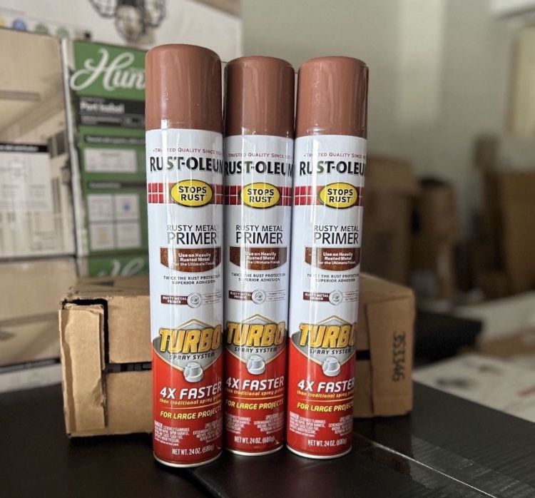 Rust-Oleum Stops Rust Turbo Rusty Metal Primer Spray, 24 Ounce - Flat ...