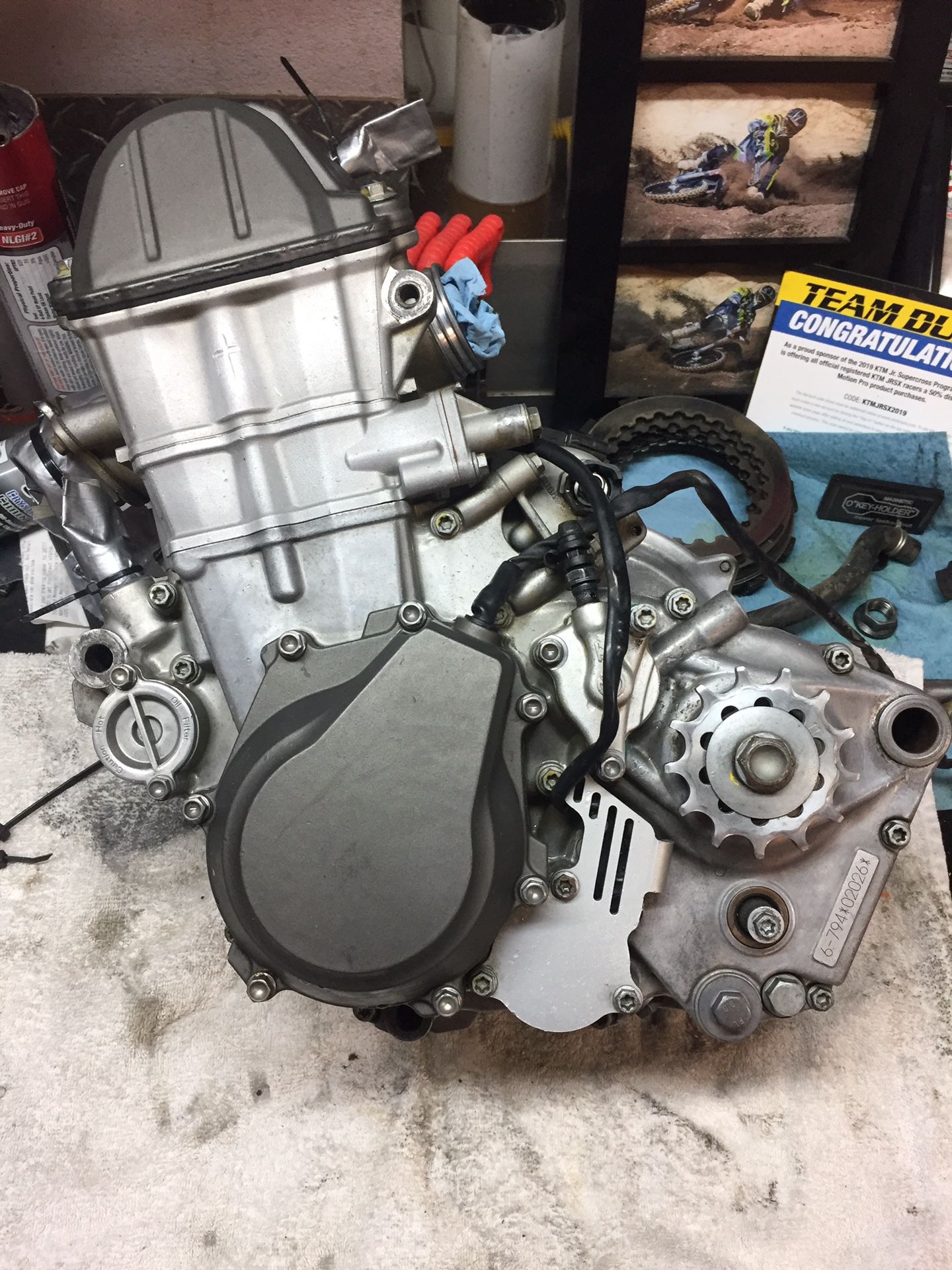 2016-18 KTM SXF 450 engine with Twisted Development modified head for ...