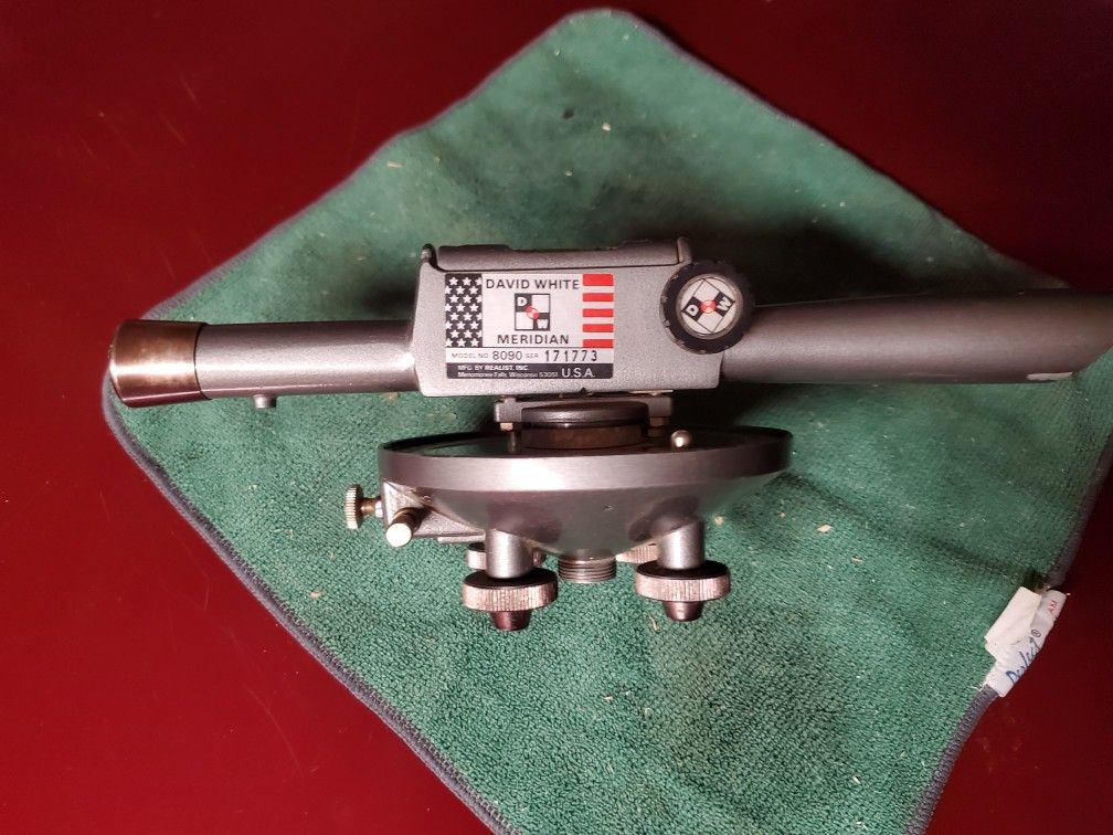 Vintage David White Meridian Transit Level Model No. 8090 with Case for ...