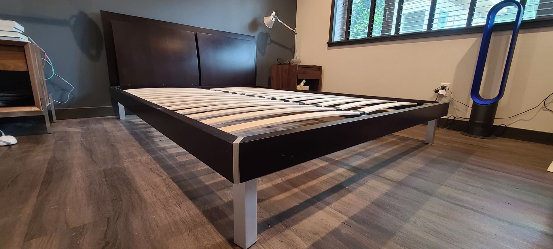 Dania queen bed frame/Beautyrest Black Luxury firm mattress for Sale in ...