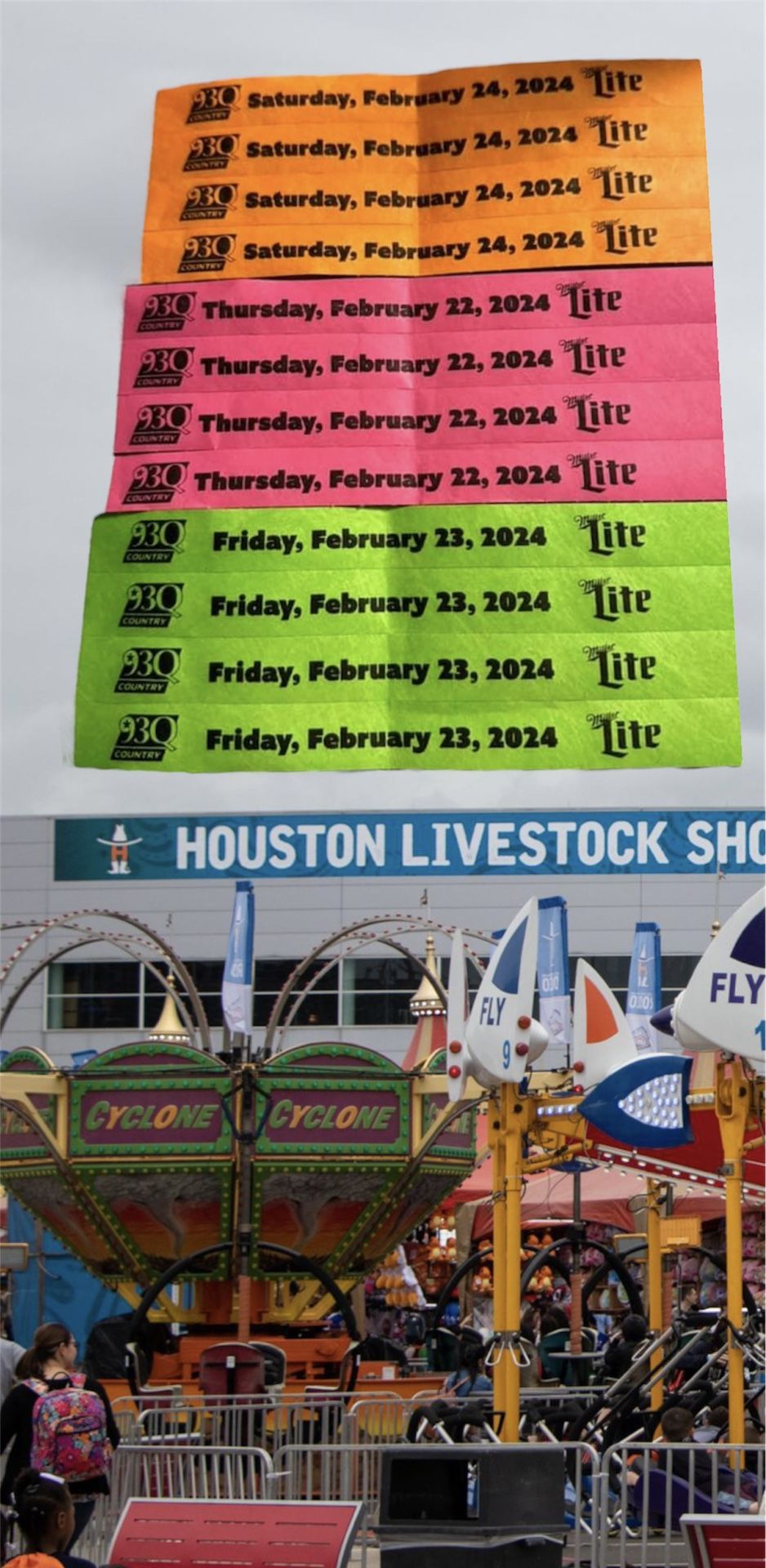 Cookoff Rodeo Miller Light Rent Wristbands Cook Off for Sale in Houston ...