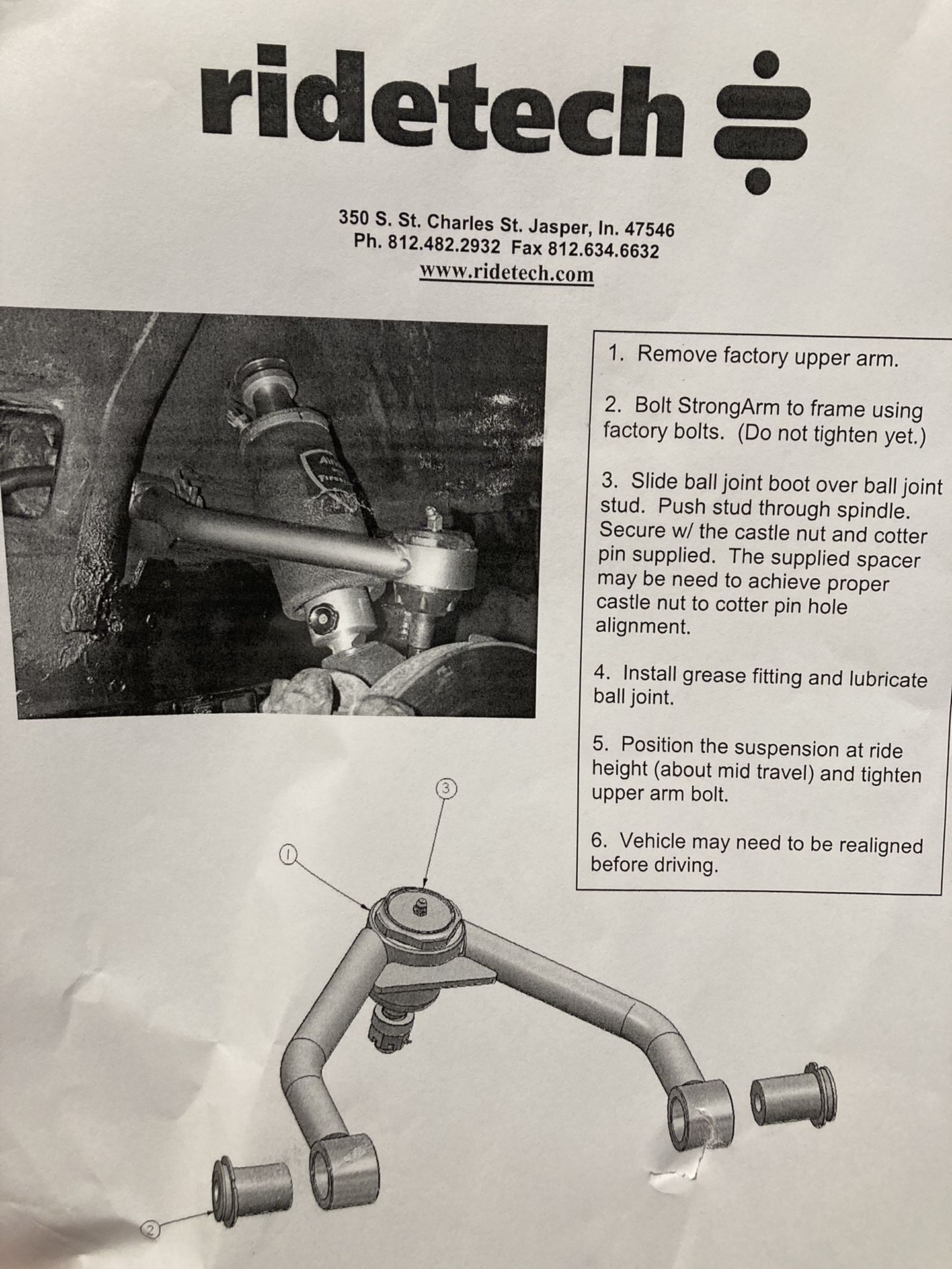 New RideTech - Front Upper StrongArms - Part 13013699 for Sale in ...