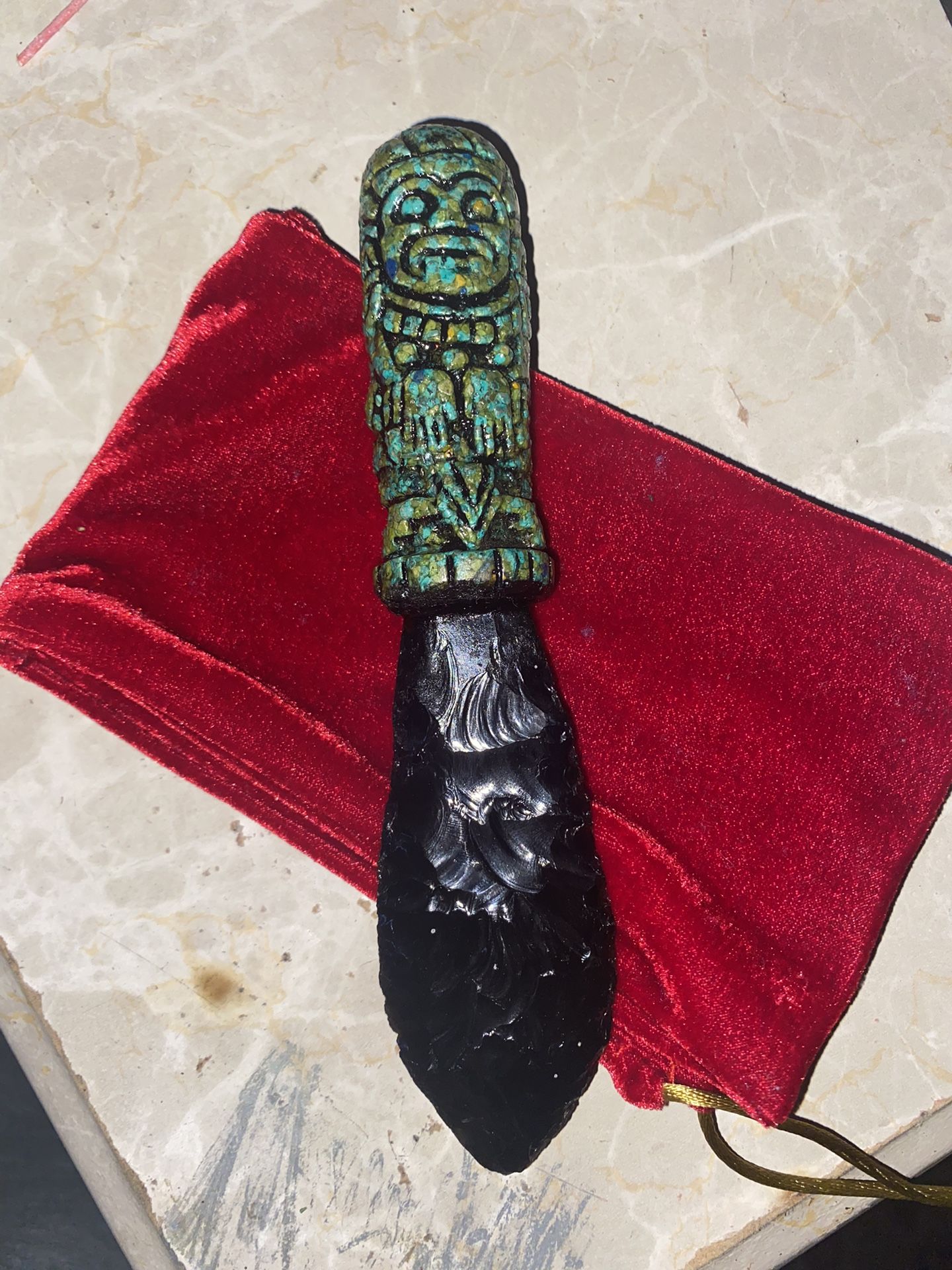 Aztec Obsidian Knife