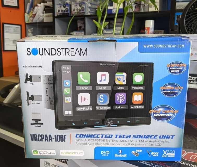 SOUNDSTREAM 10.6" 2-DIN AUTOMOTIVE ENTERTAINMENT SYSTEM WITH CARPLAY ...