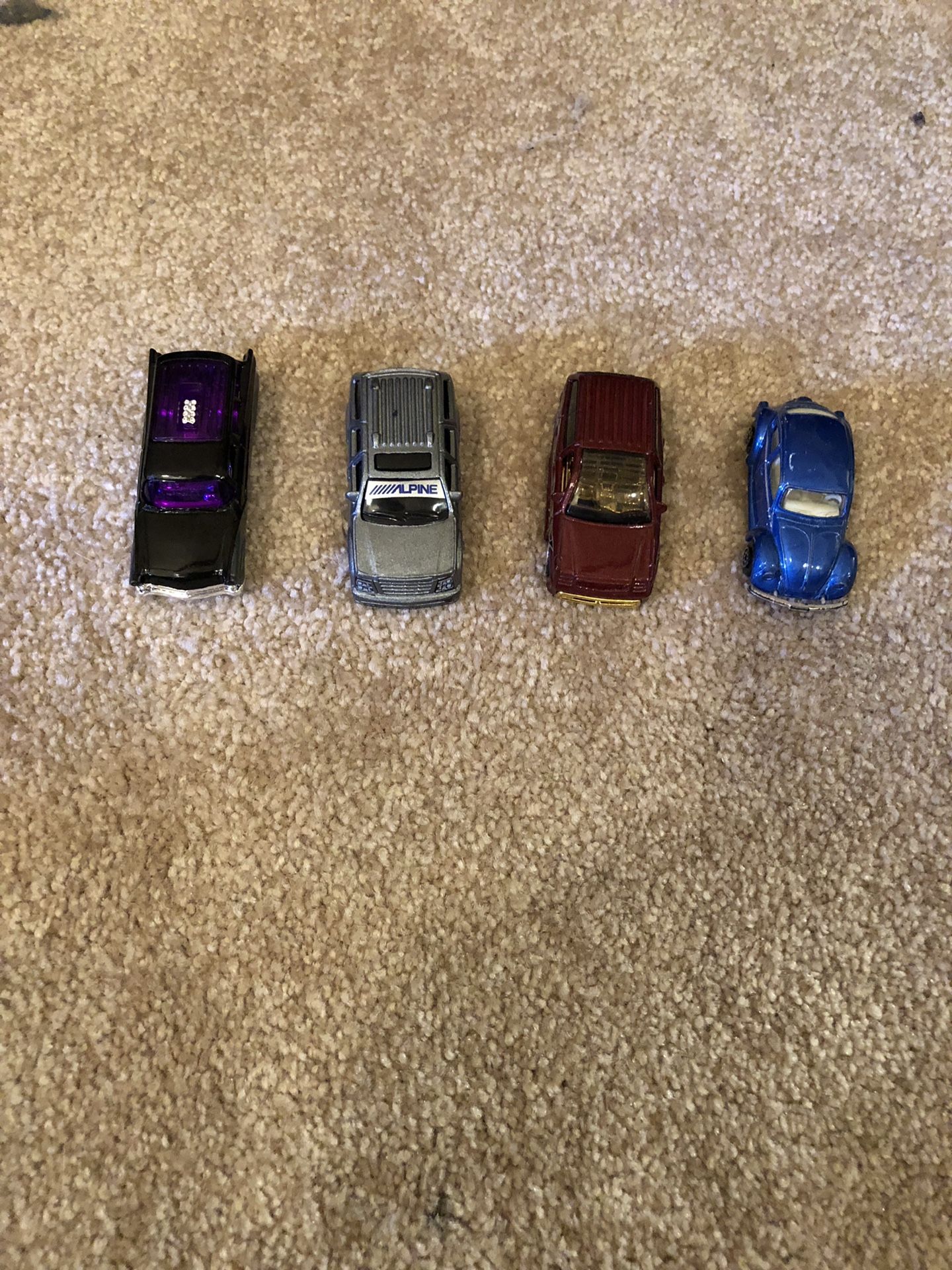 Lot of 4 Hot Wheels Maisto Toy cars 8 Crate 2002 1300 VW blue bug ...