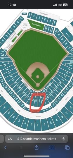 Mariners Seating Chart With Rows | Cabinets Matttroy