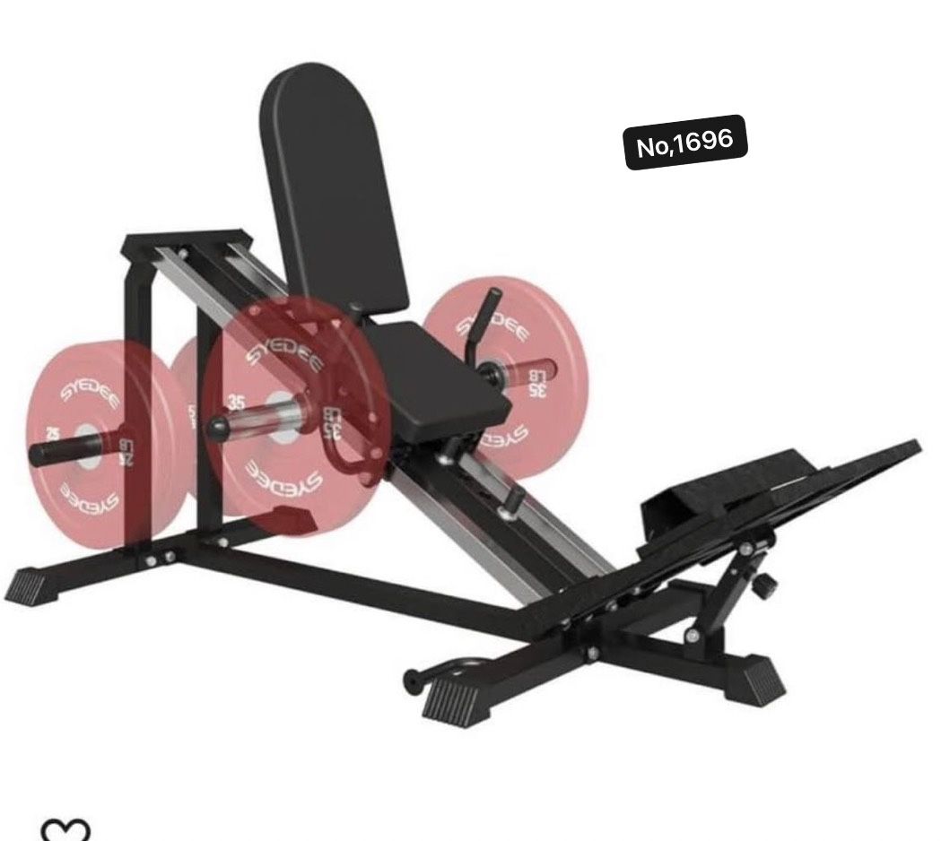 Leg Press Machine, Compact Leg Sled Machine with Band Pegs and Calf ...