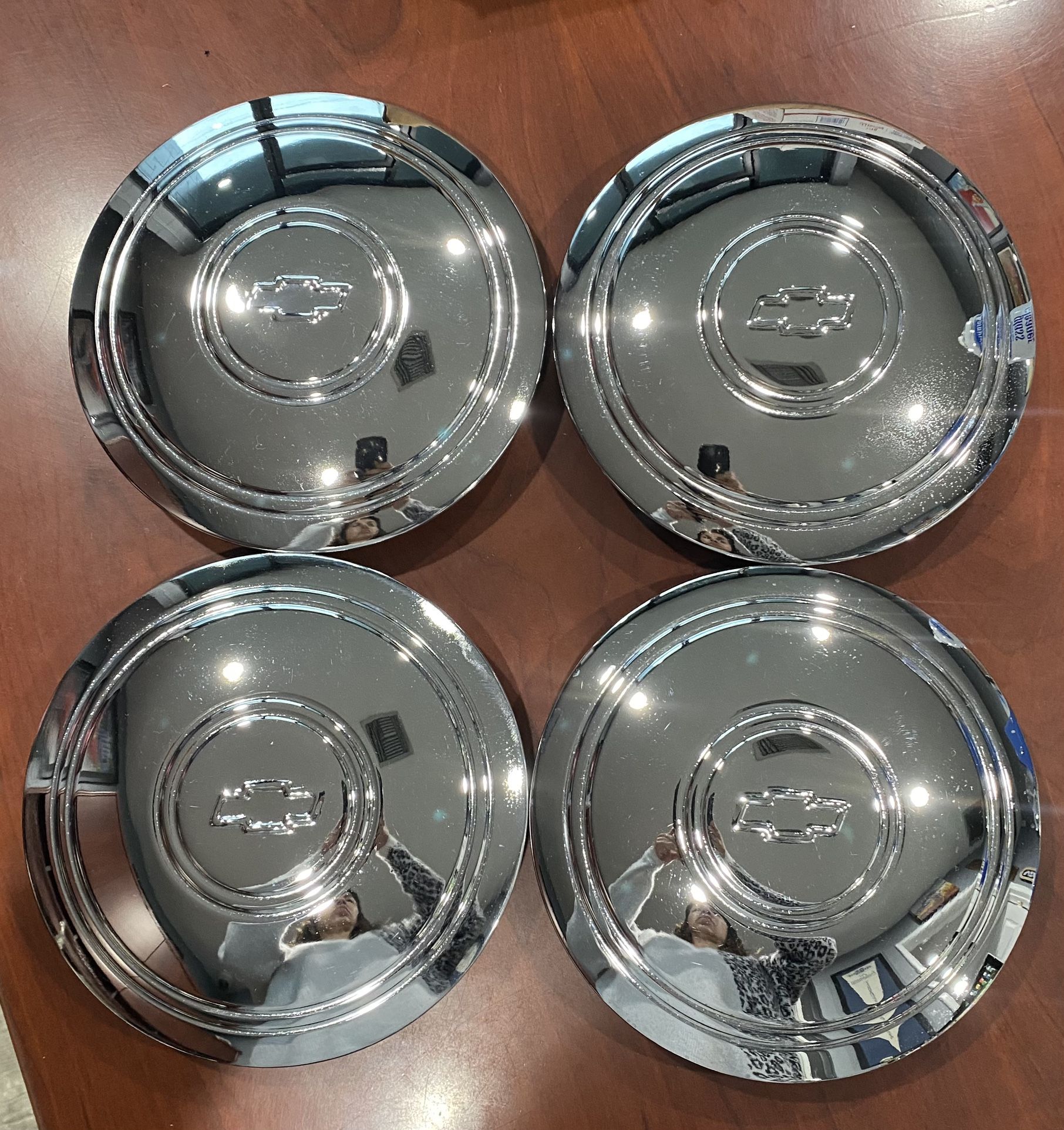 Nos Chevy Bow Tie Logo Wheel Rim Center Caps Bel Air Impala Biscayne ...