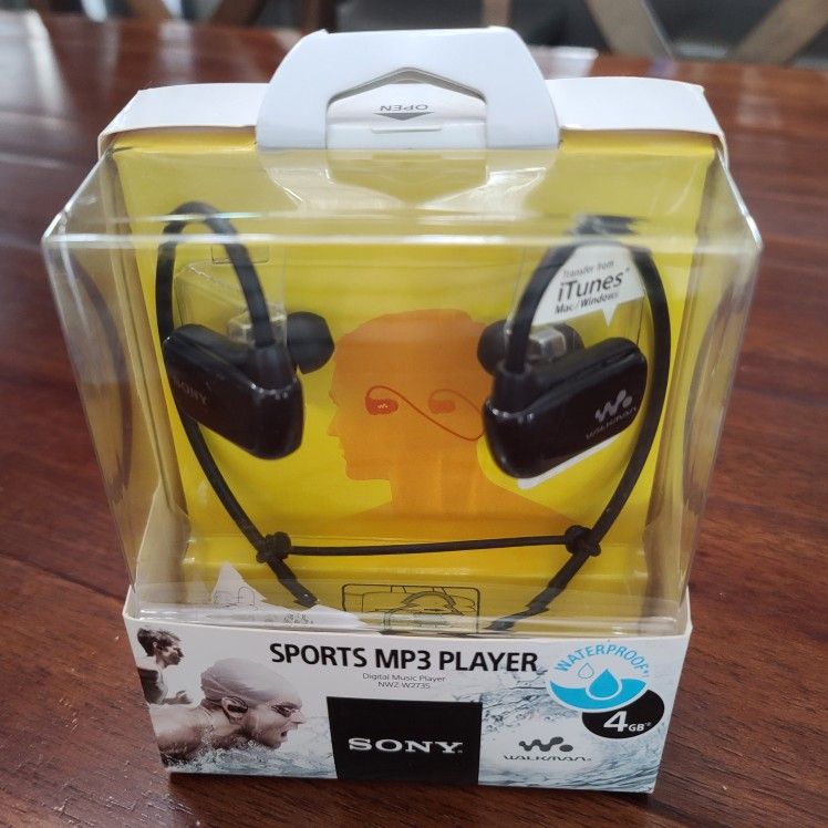 Sony Waterproof Headphones In Packaging
