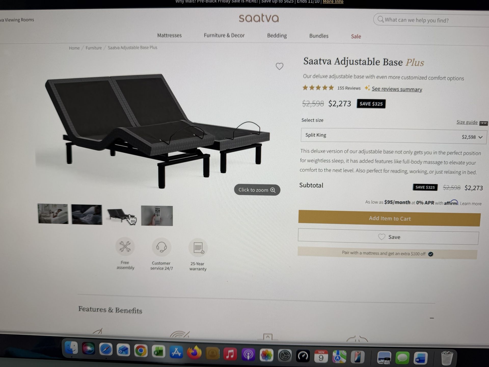 Saatva Adjustable Bed Reviews