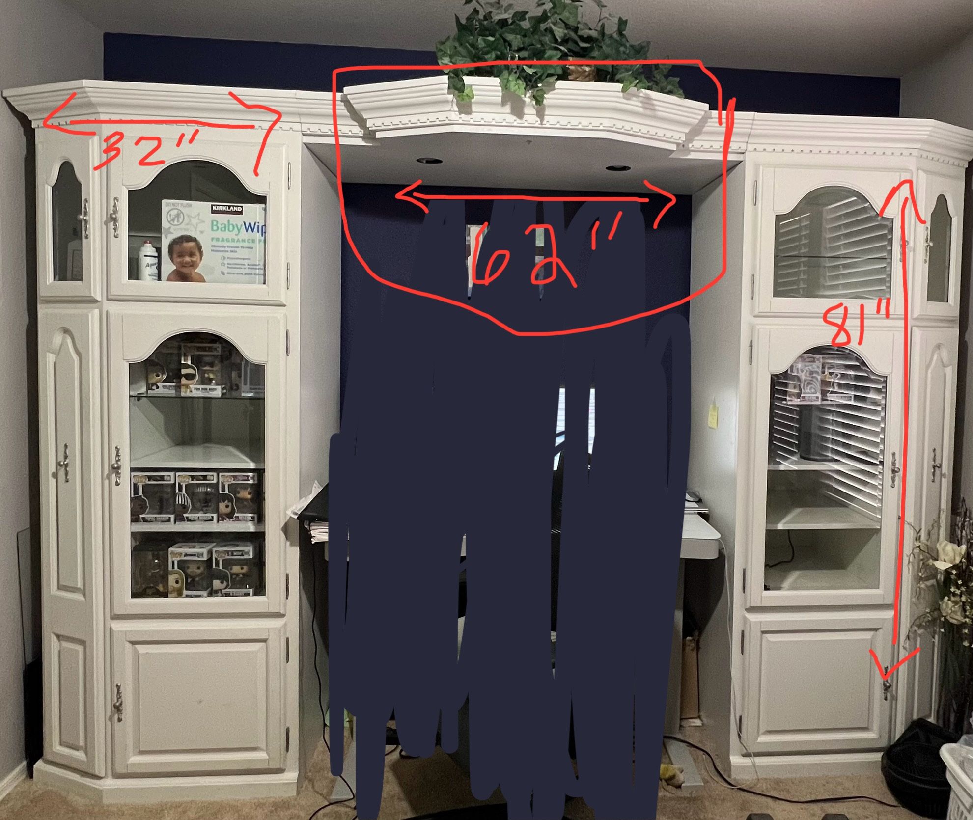 FREE Entertainment Center With DVD Side Storage And Lights for Sale in ...