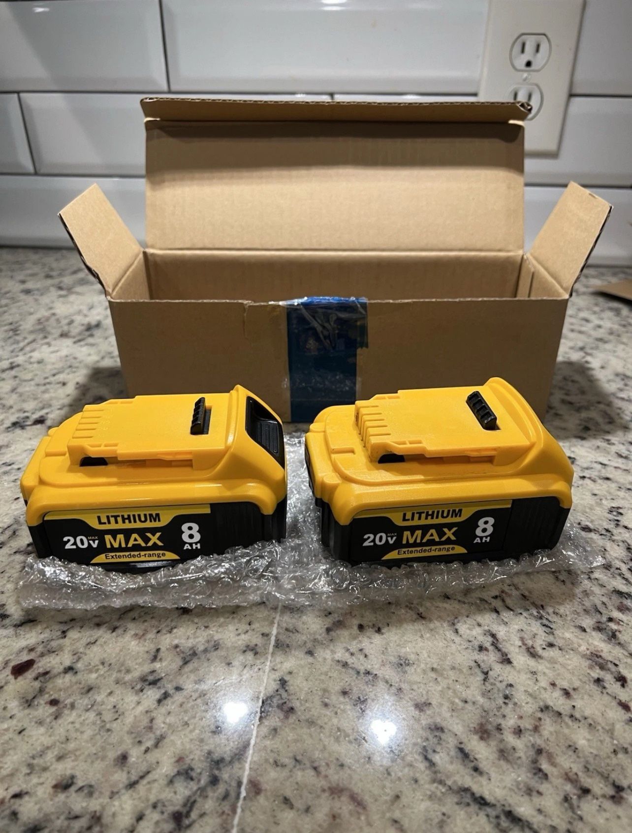 2-Pack 20V MAX 8Ah Lithium-Ion Batteries | High Capacity Extended Range ...