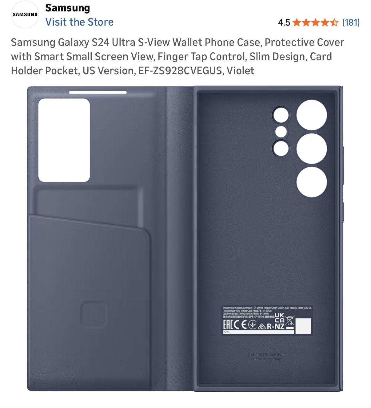 Samsung Galaxy S24 Ultra Smart View Wallet Case For Sale In Fort