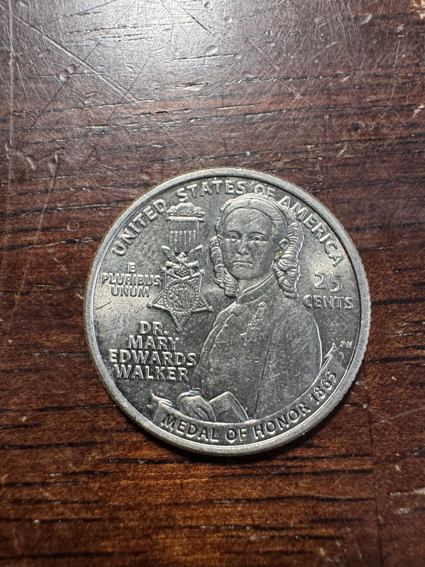 USA ¼ dollar, Dr. Mary Edwards Walker 2024-D (Error, “IN COD WE TRUST ...