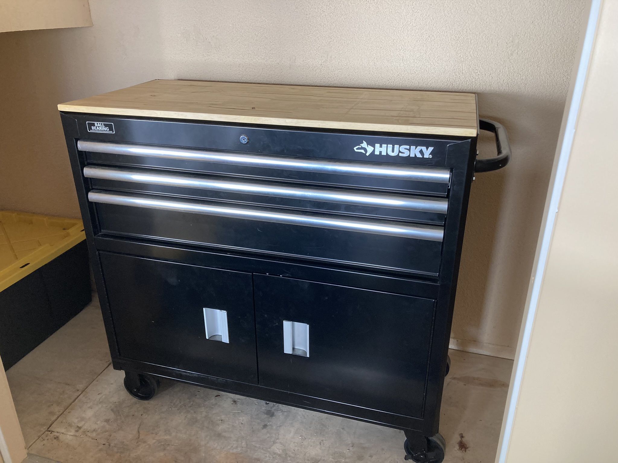 Husky Mobile Workbench with Solid Wood Top for Sale in Tustin, CA - OfferUp