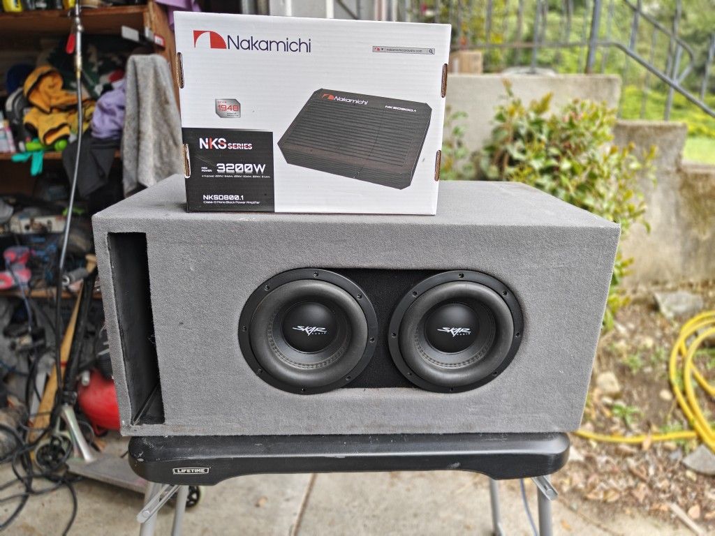 Skar Beefy 8" Subs In Big Ported Box With Amp for Sale in Bonney Lake ...
