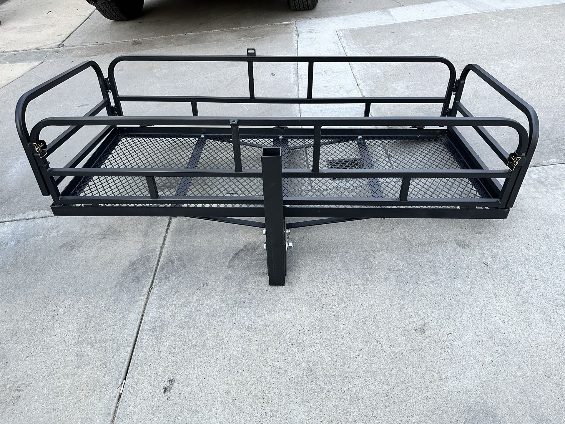 60 x 24 Inch Folding Cargo Rack Carrier 500 Lbs Heavy Duty Capacity 2 ...