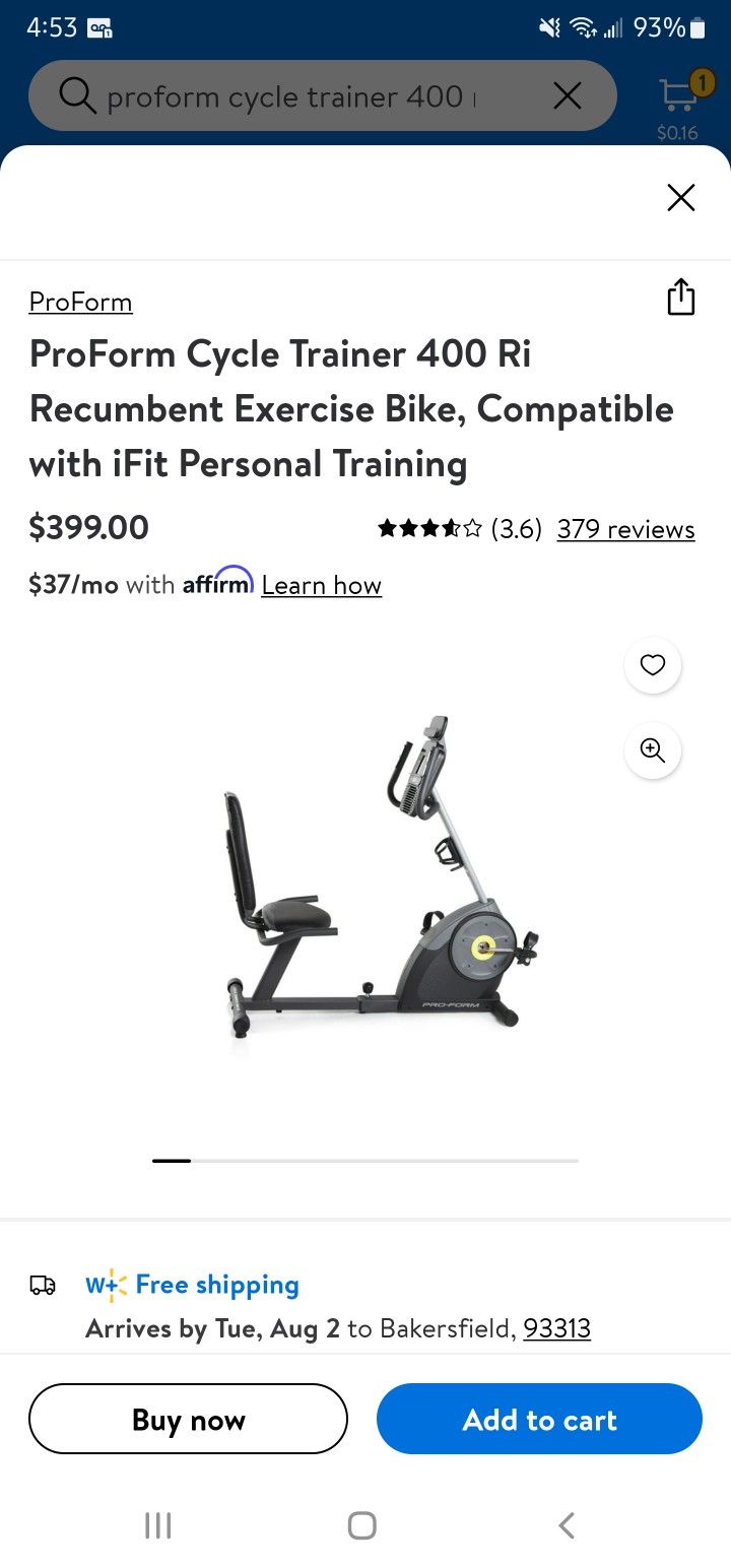 Pro Form Cycle Trainer 400 Ri Exercise bikes