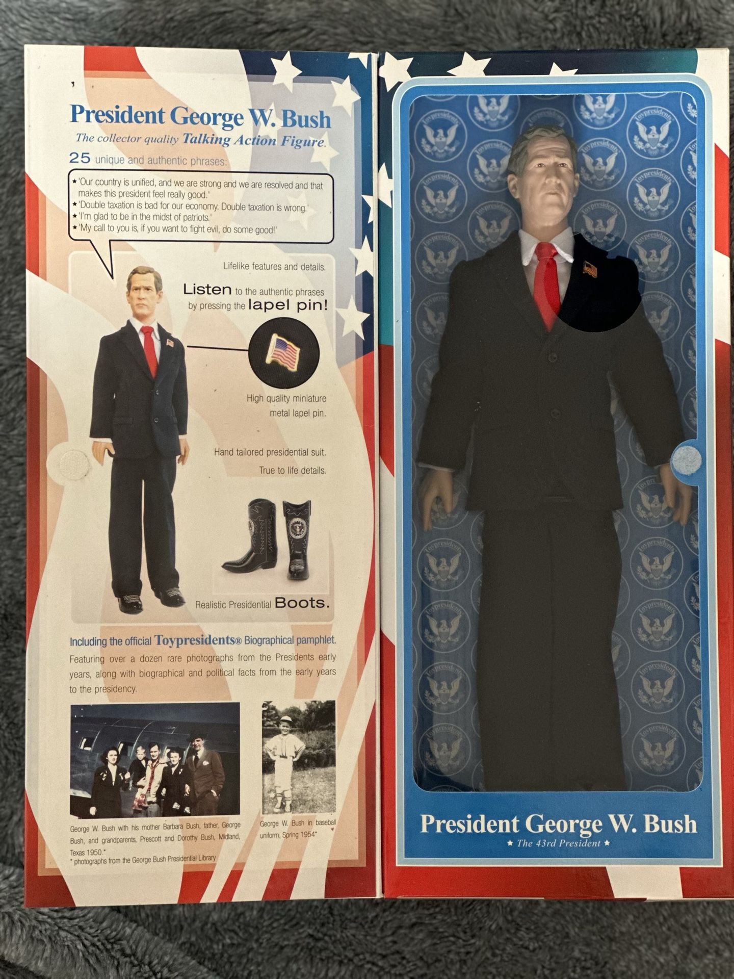 2003 - PRESIDENT GEORGE W. BUSH 12” TALKING ACTION FIGURE TOY ...