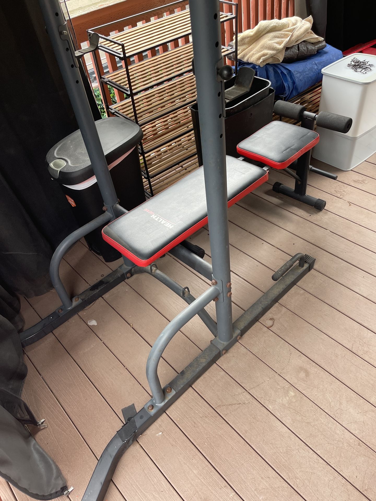 Home Gym Work Out Bench Press/Pull Up/Crunch Station for Sale in ...