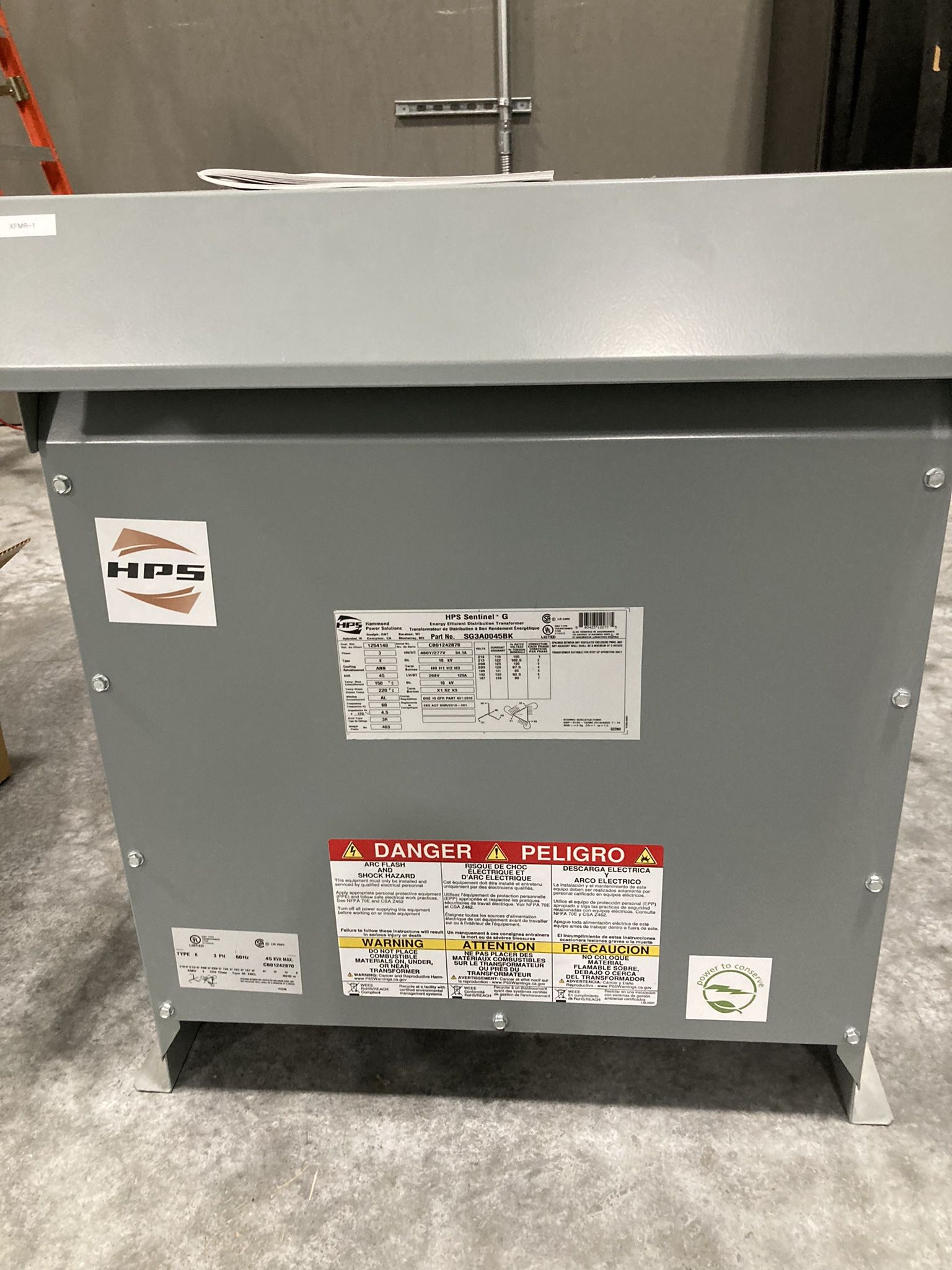 HPS 45 Kva 3ph 208v to 480v step up transformer for Sale in Lacey, WA ...