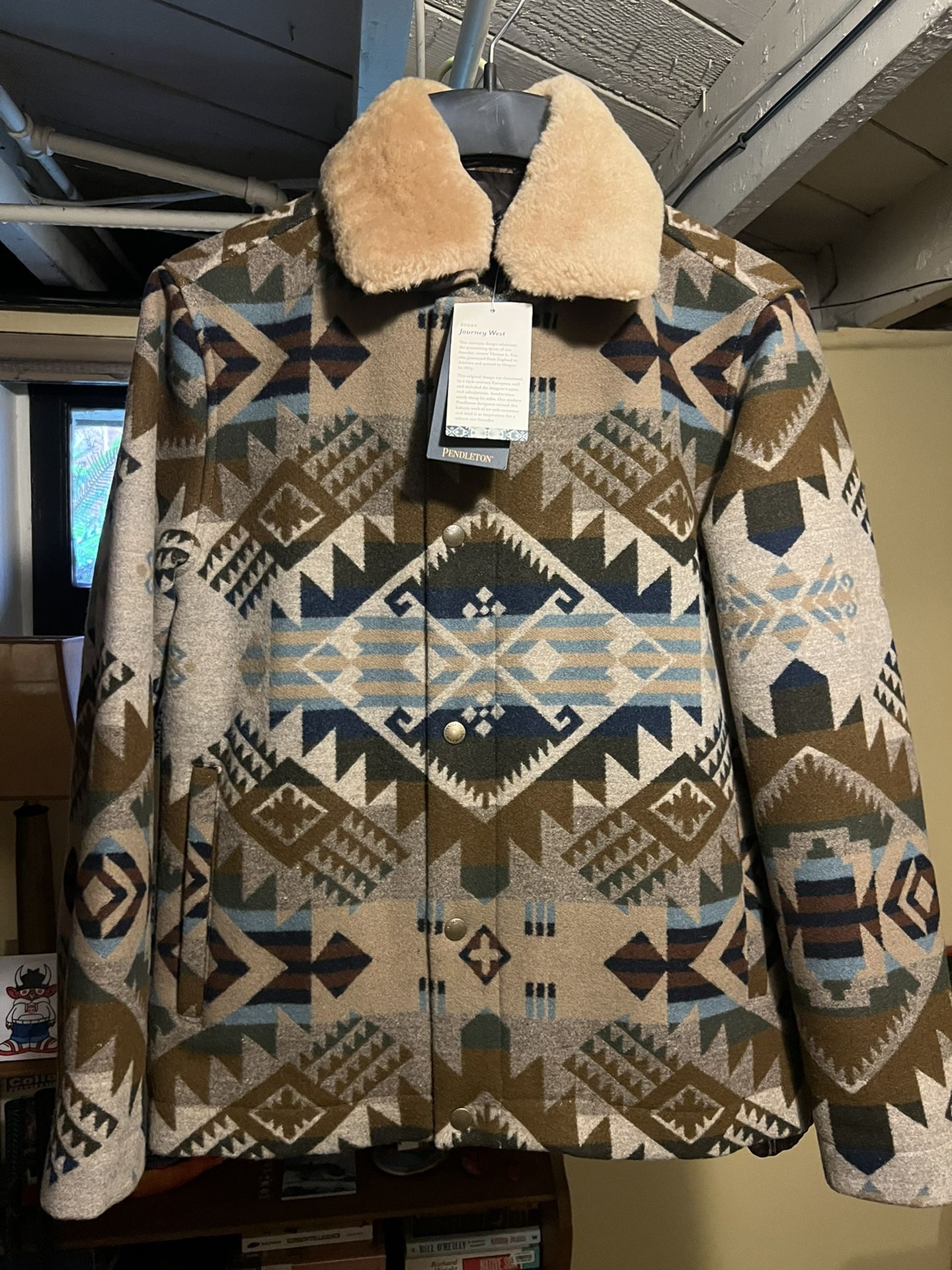 Men’s Pendleton Jacket Overcoat “Journey West” Theme - Small for Sale ...