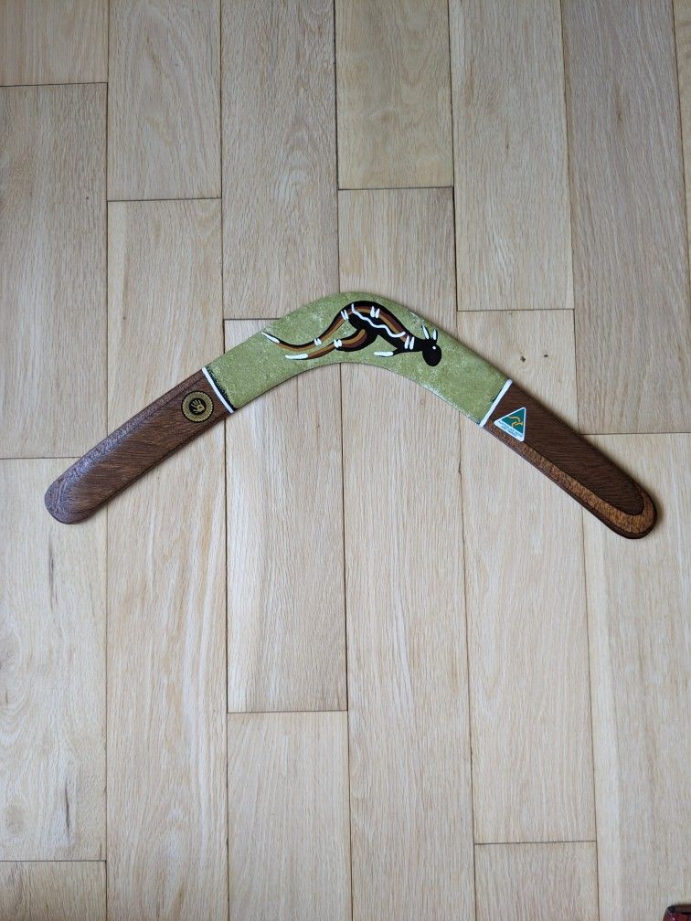 Returning Boomerang 18" Wood Handmade, Hand-painted. Authentic ...
