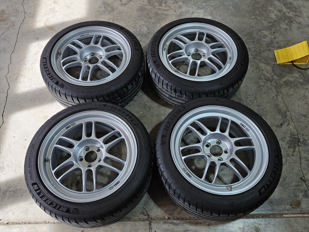 17x8 ET35 Enkei RPF1s with 225/45R17 Michelin Pilot Sport 4 S for Sale ...