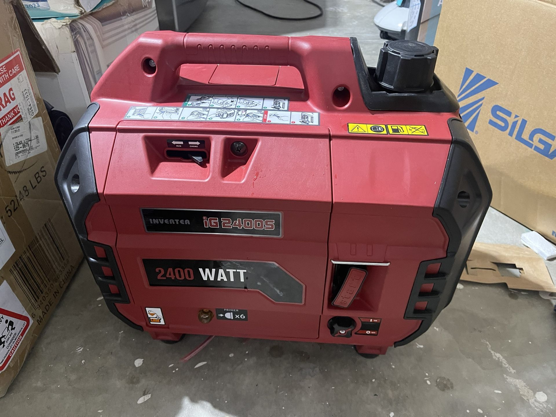 3.8 Goplus 2400 Watt Gasoline Portable Generator Inverter Generator Gas ...
