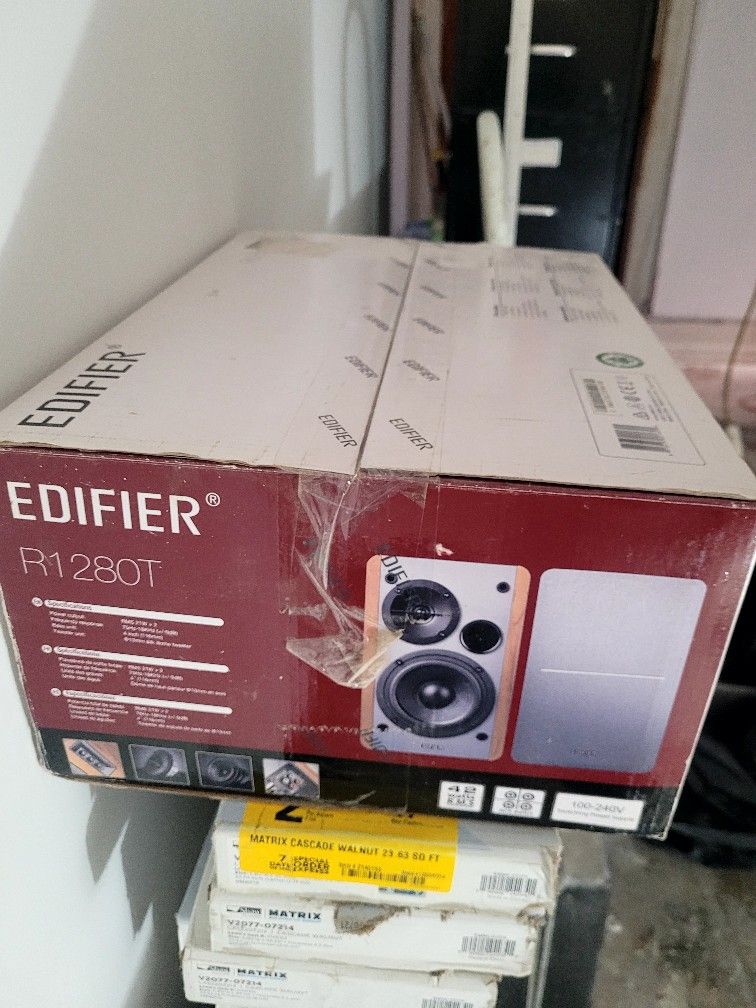 Edifier bookshelf speakers. Brand new and unopened box. $100.. Check ...