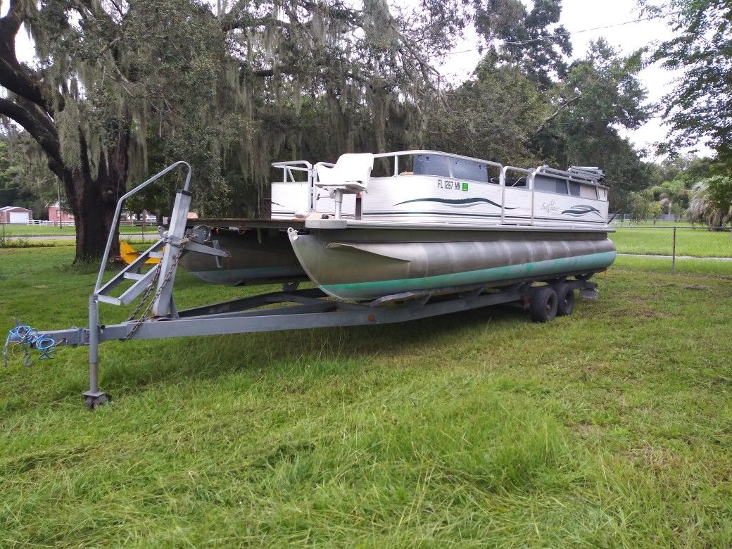 24 foot pontoon boat for Sale in Brandon, FL - OfferUp