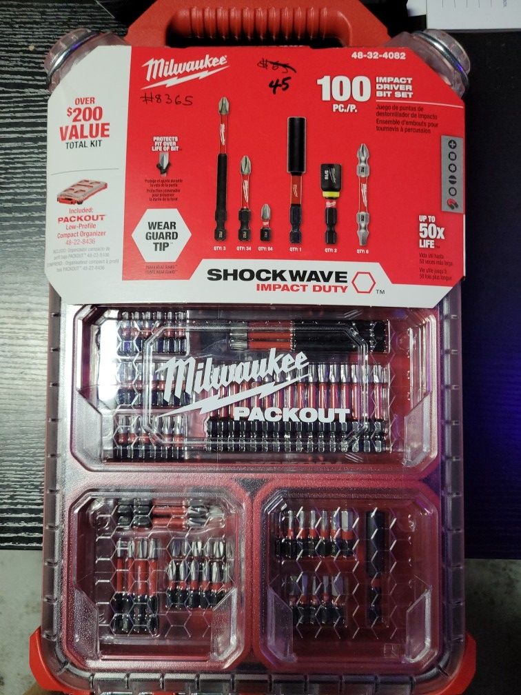 Milwaukee SHOCKWAVE Impact Duty Alloy Steel Screw Driver Bit Set with ...