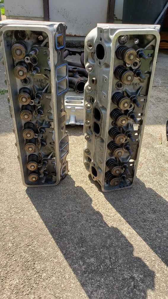SBC aluminum heads 64cc ported and polished for Sale in Midlothian, IL ...