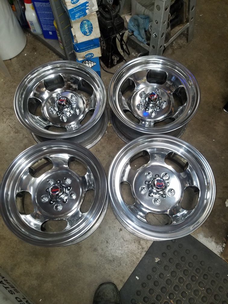 VINTAGE SET 15×7 POLISHED SLOT MAG WHEELS CHEVY for Sale in Whittier ...