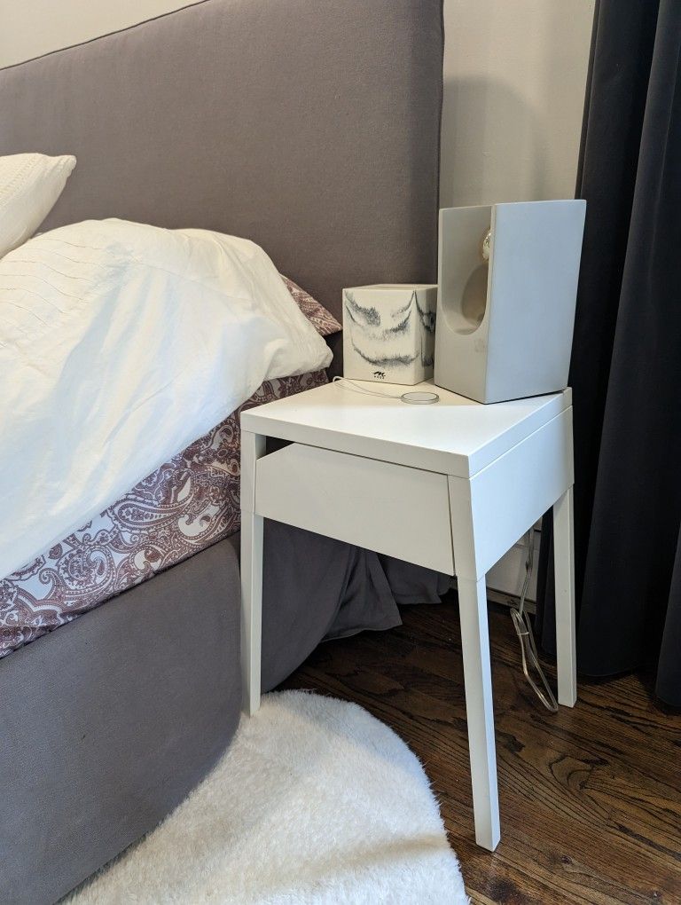 Ikea Selje Metal White Nightstand Pair for Sale in Garden City P NY OfferUp