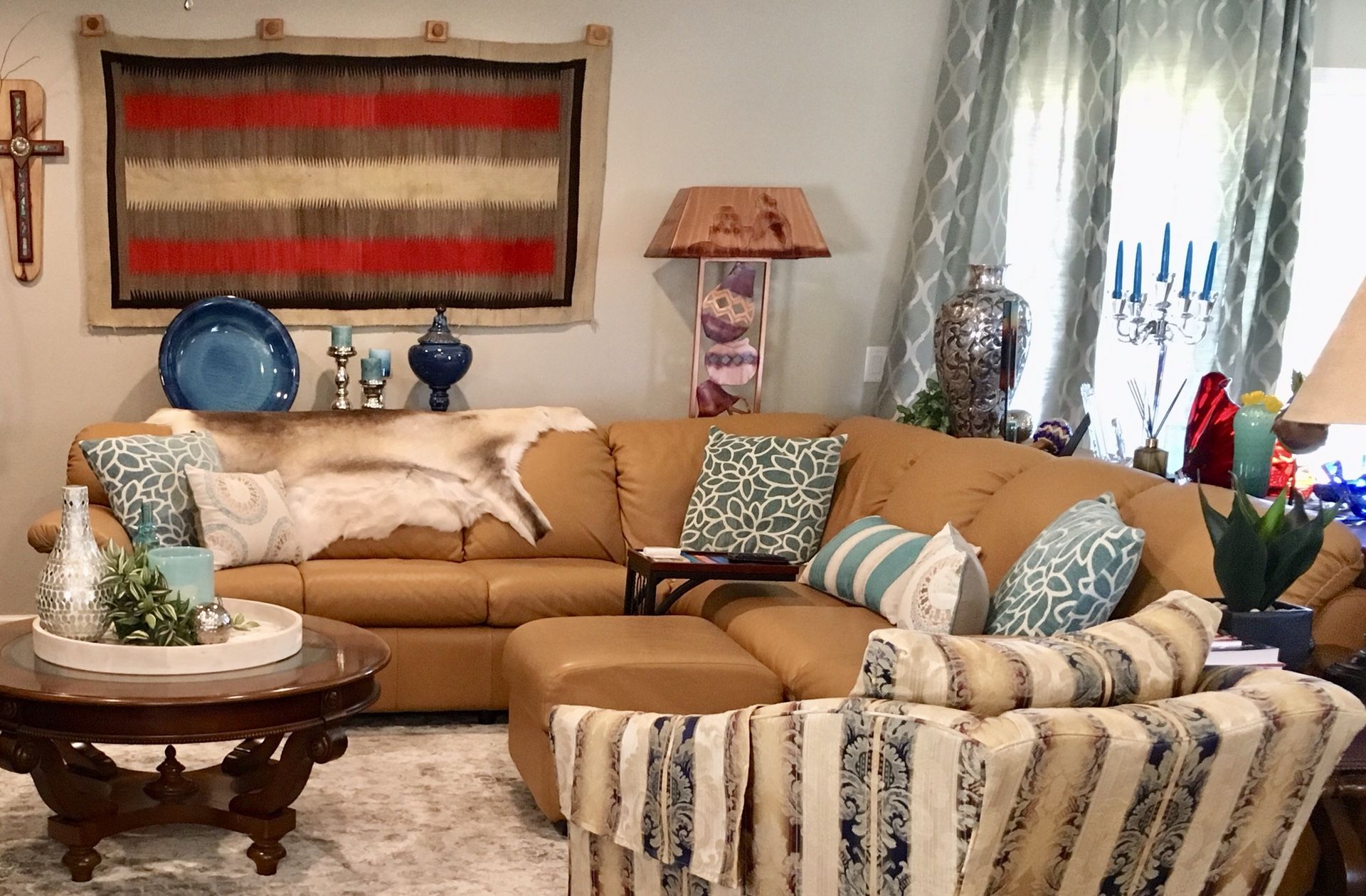 All Leather Sectional w/ottoman from Arizona Leather for Sale in Sun ...
