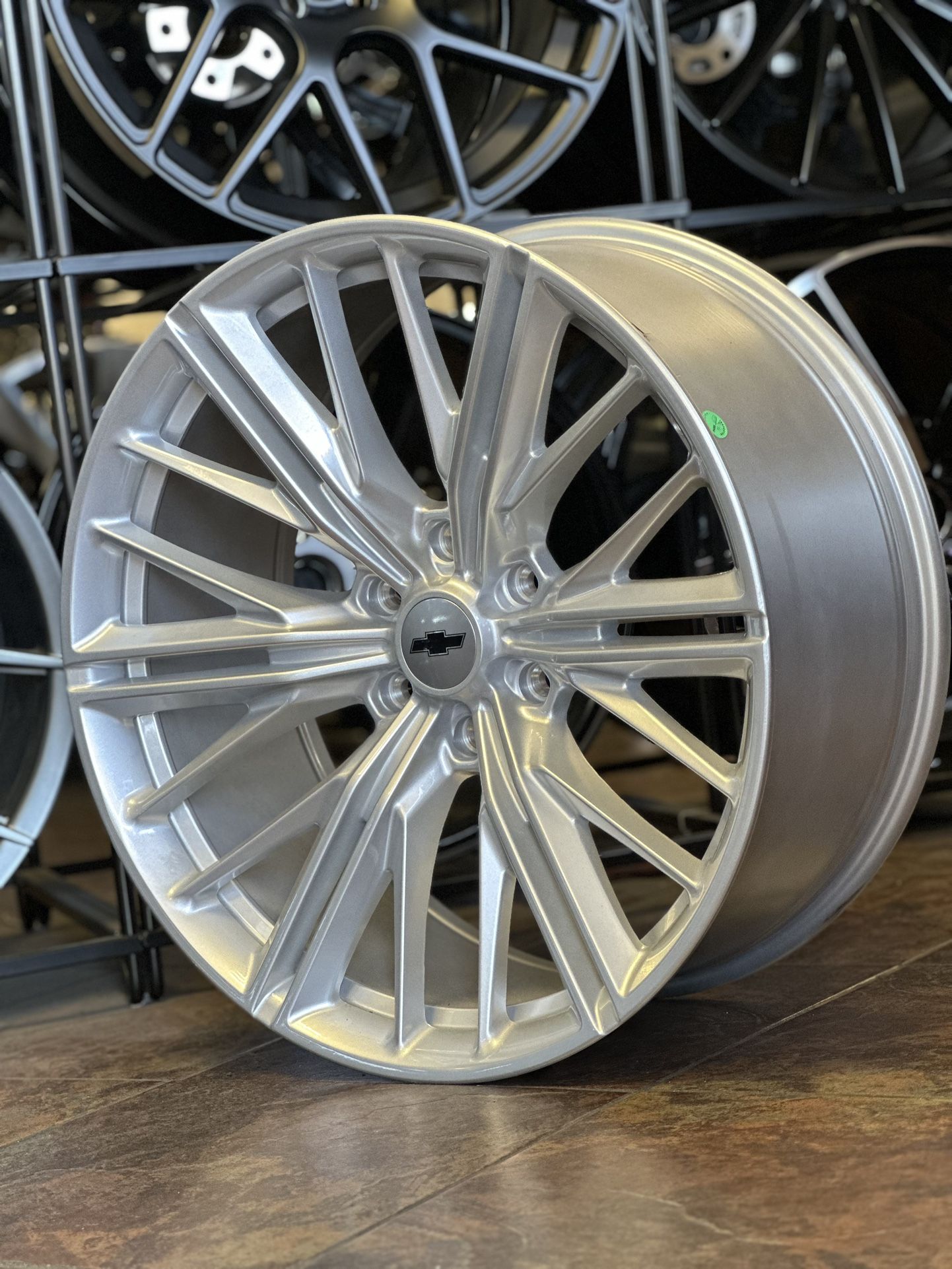 22” ZL1 Replica Silver Wheels Tahoe Silverado with Tires Avalanche ...