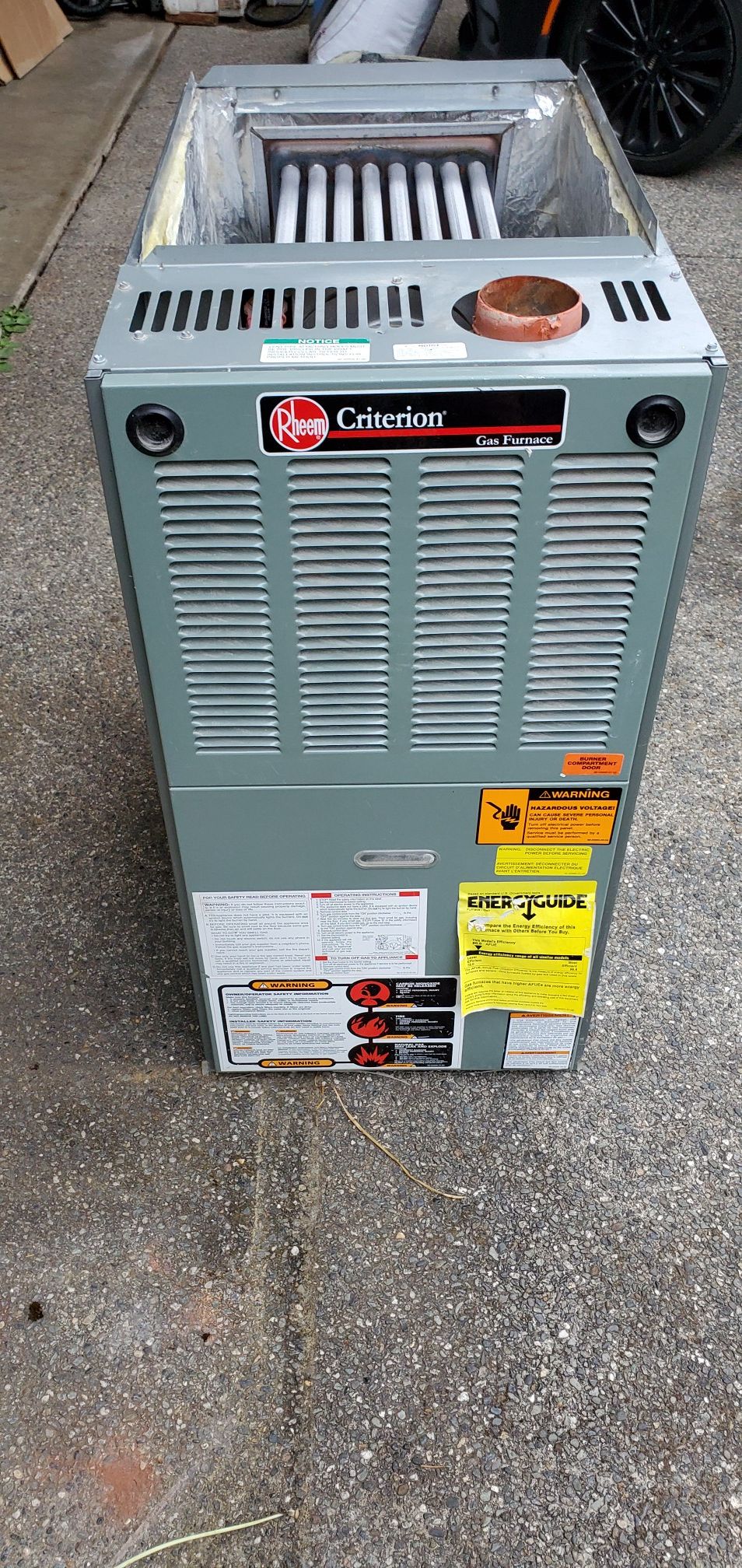 Rheem Criterion 4 ton furnace 80% Natural Gas Works good for Sale in ...