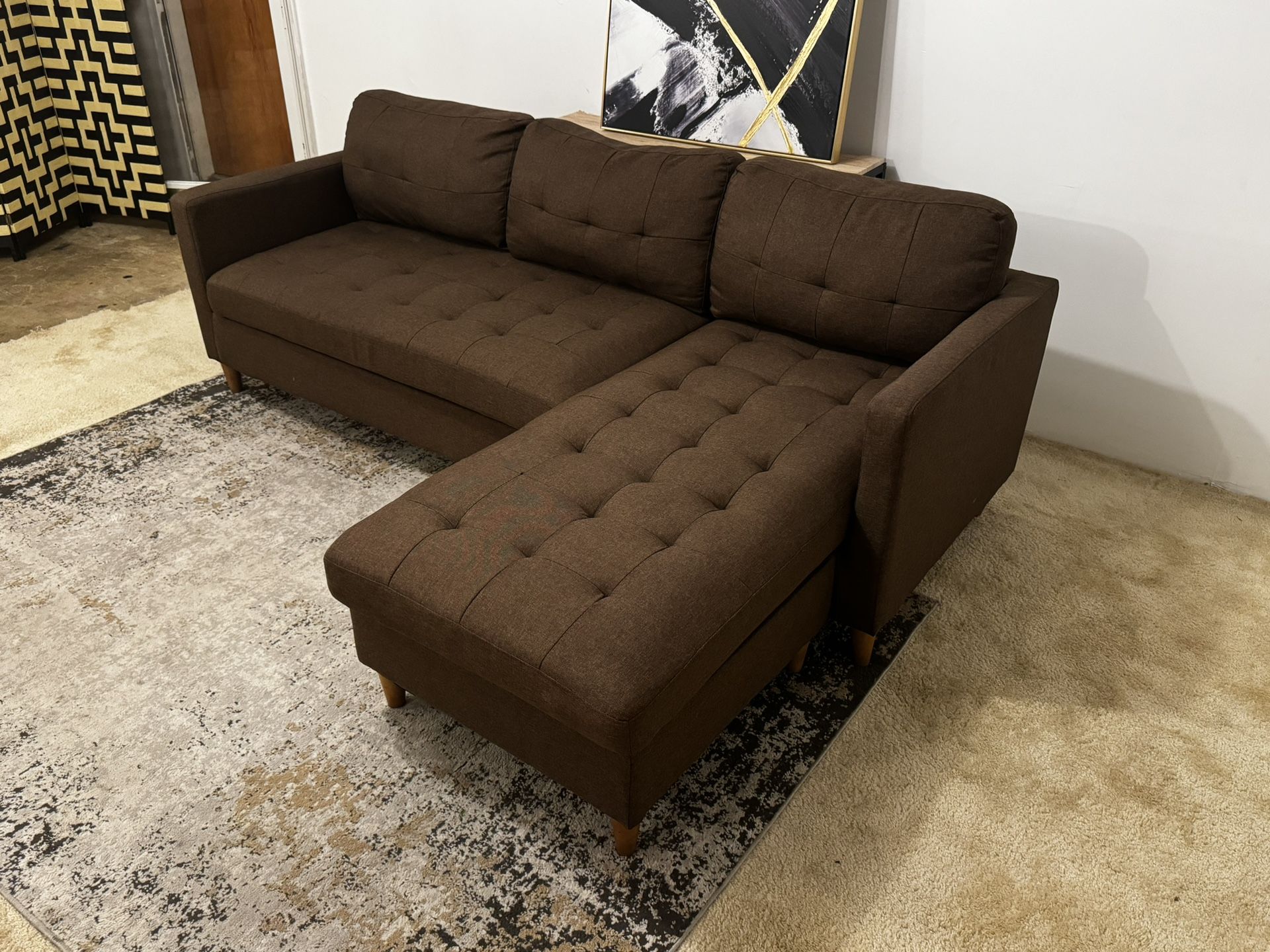 Chocolate Brown Sectional Sofa for Sale in Silver Spring, MD - OfferUp