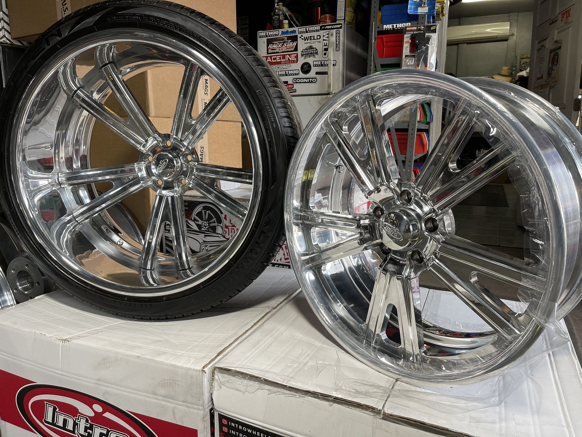 22x9/24x12 Intro Wheels Concave 5x5 Chevy C10 With Tires for Sale in ...