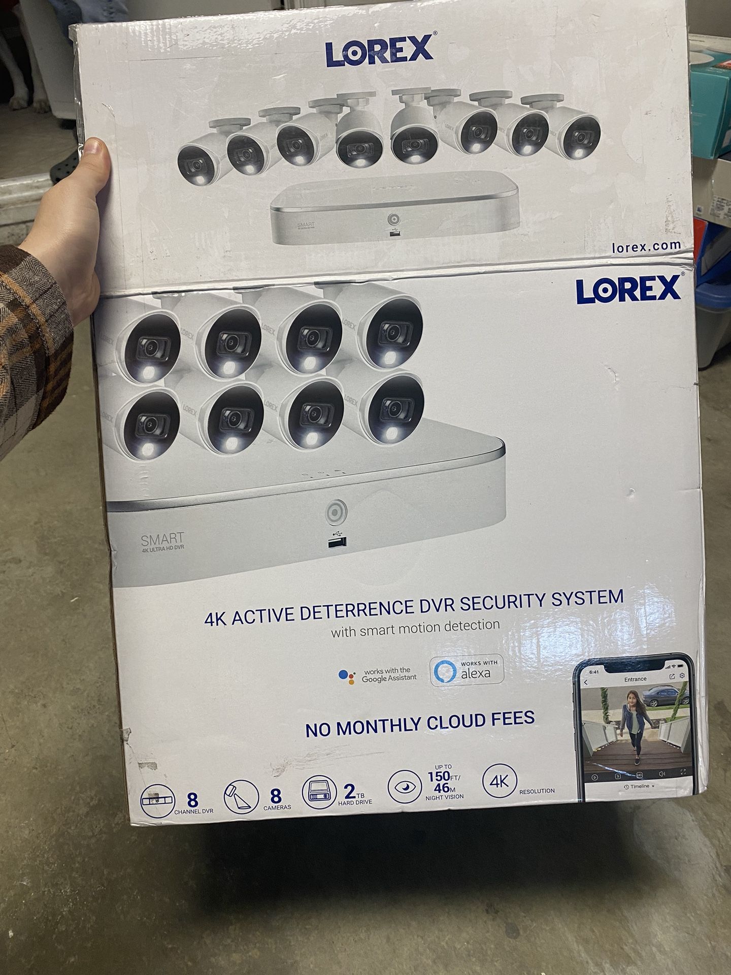 Lorex 4K 8-Channel Wired DVR System with Active Deterrence Cameras for ...