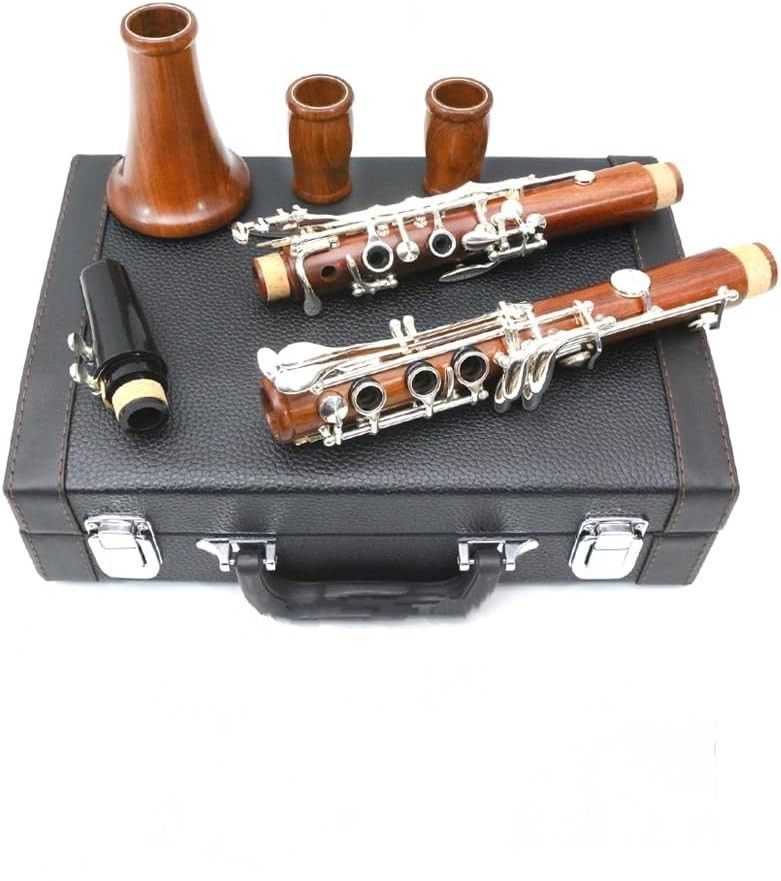 Professional Clarinet Rosewood Body Silver Plated Key B-flat Keys 17 Bb ...