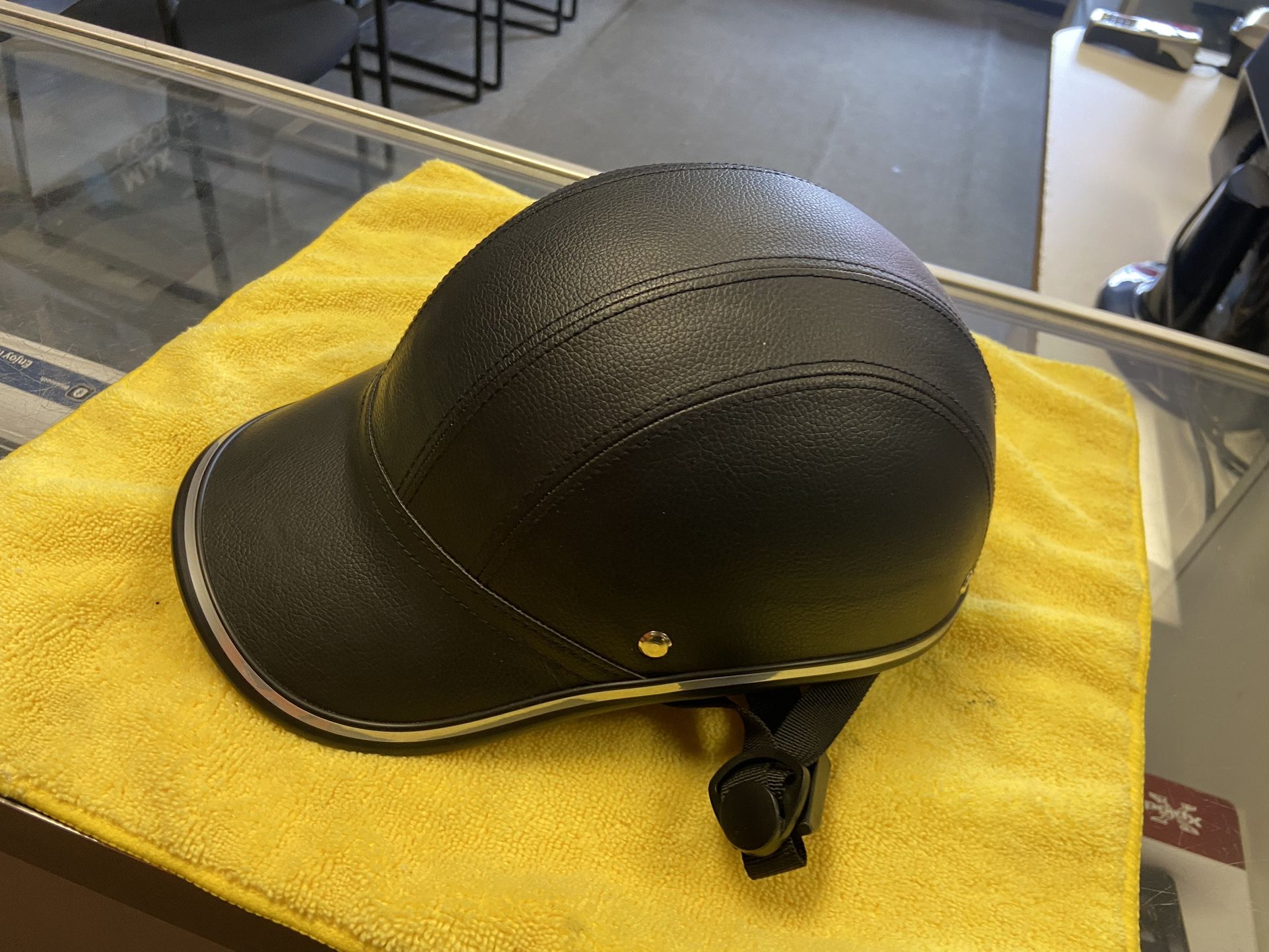 Motorcycle Leather Helmets Half Open Face Protective Helmet Hard Hat ...