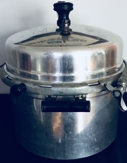 Vintage 1933 Burpee Aluminum pressure cooker/canning kitchen appliance ...