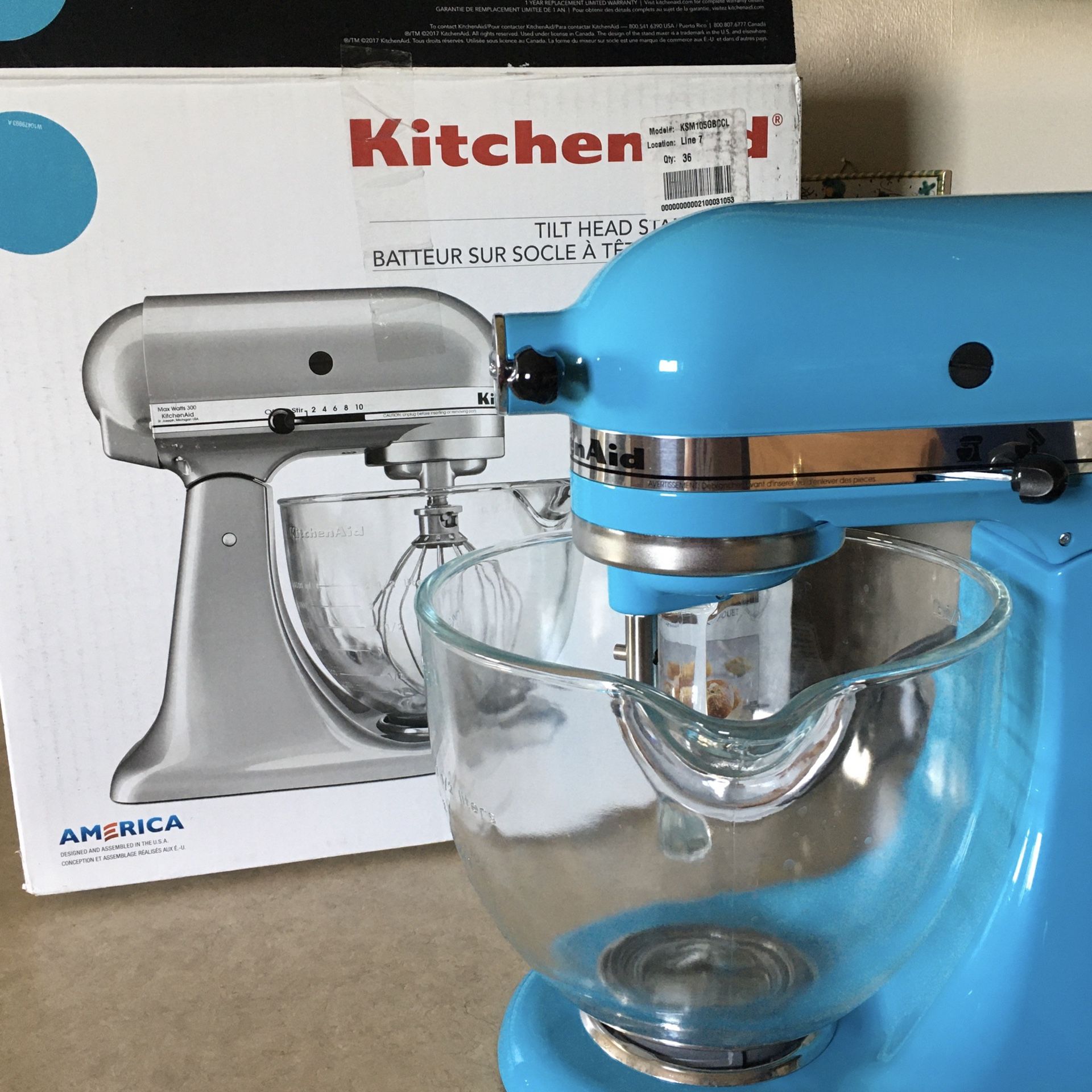 KitchenAid Artisan (5 quart) Design I Series Mixer in "Crystal Blue ...
