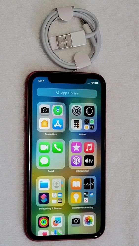 APPLE IPHONE XR 64 GIGABYTES IN RED COLOR. PHONE IS UNLOCKED FOR ANY ...